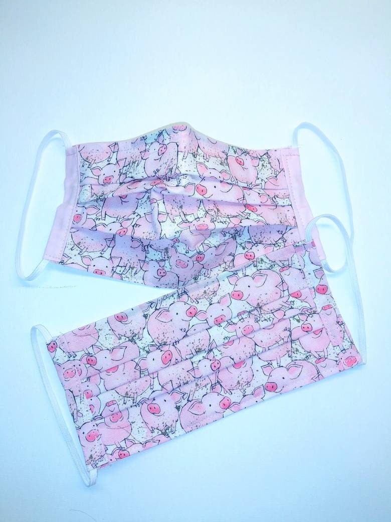 Piggy Face Mask - Etsy