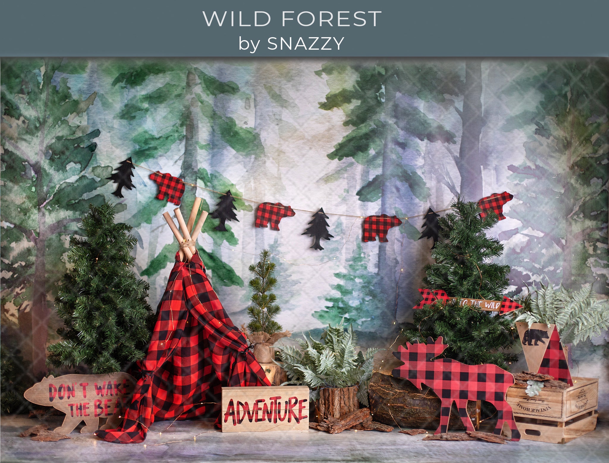 Digital Backdrop/ Background Whild Forest. Baby Photography/ Boy/ Girl ...