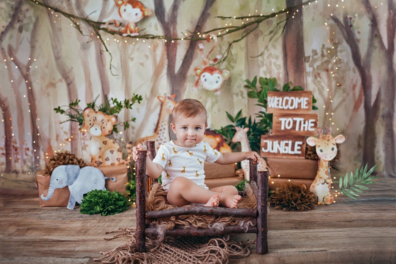 Digital Backdrop/ Background Jungle. Baby Photography/ Boy/ Girl ...
