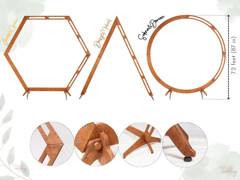 Rustic Outdoor Ceremony Arch Hexagon Wedding Arch - Etsy