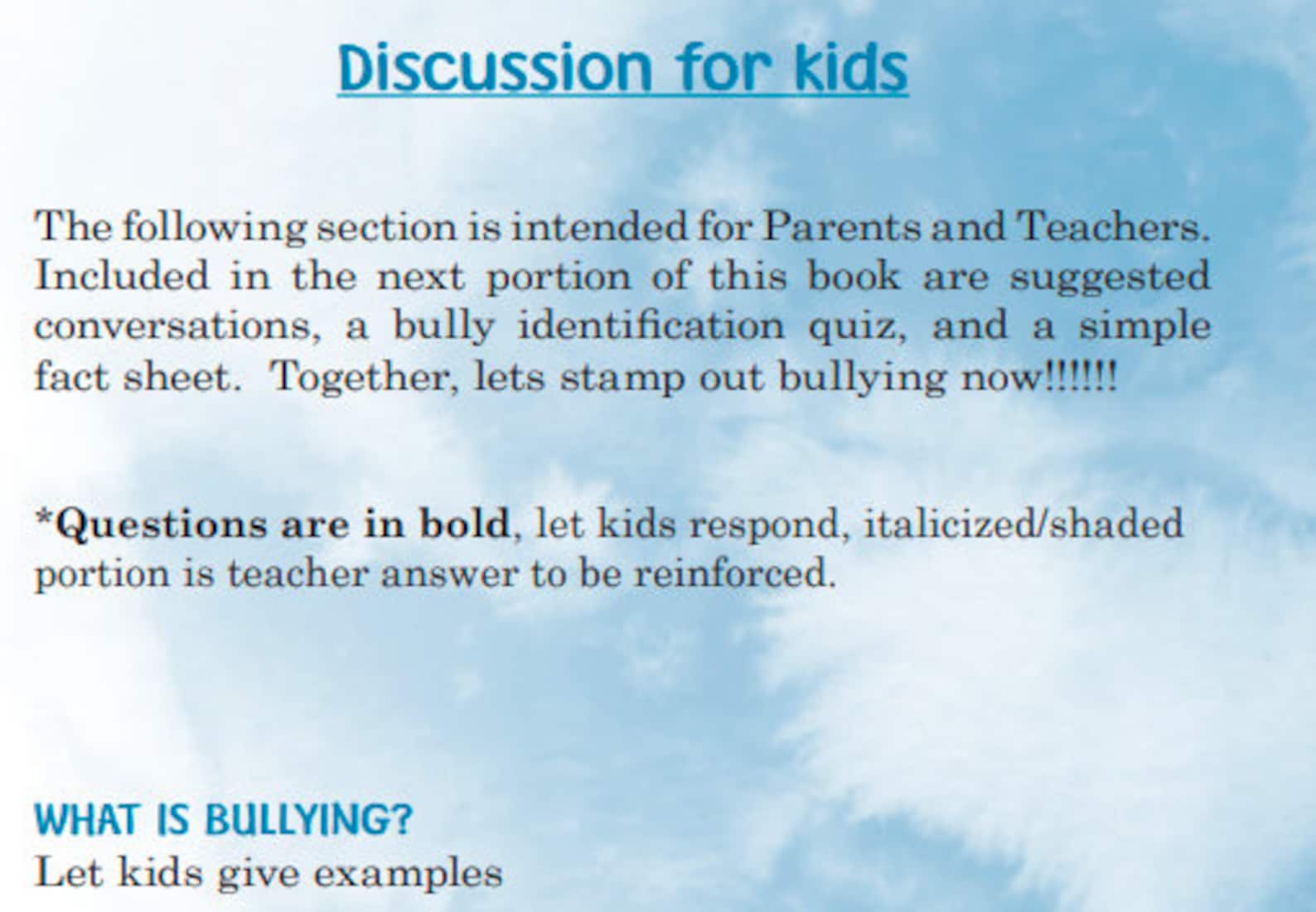 Stop Bullying: the Difference is Always U E Book - Etsy