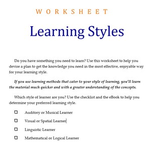 What is Your Learning Style: Info and FREE Assessment Included in ...