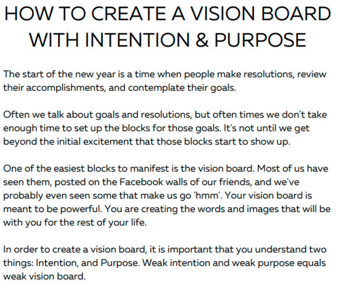 How and Why to Create a Vision Board - Etsy