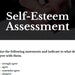 Self Esteem Questionnaire - Etsy