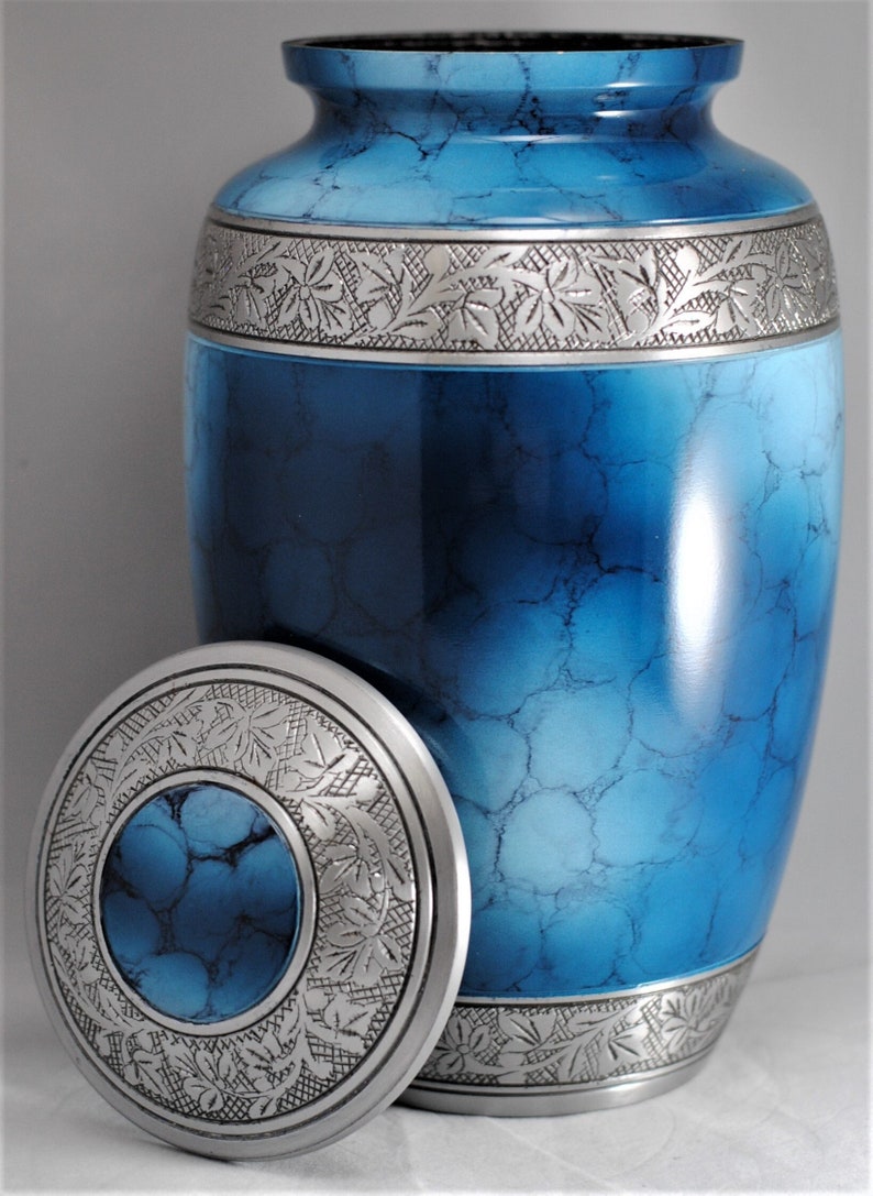 Cloudy Blue Turquoise : Cremation Urn for Human Ashes | Etsy