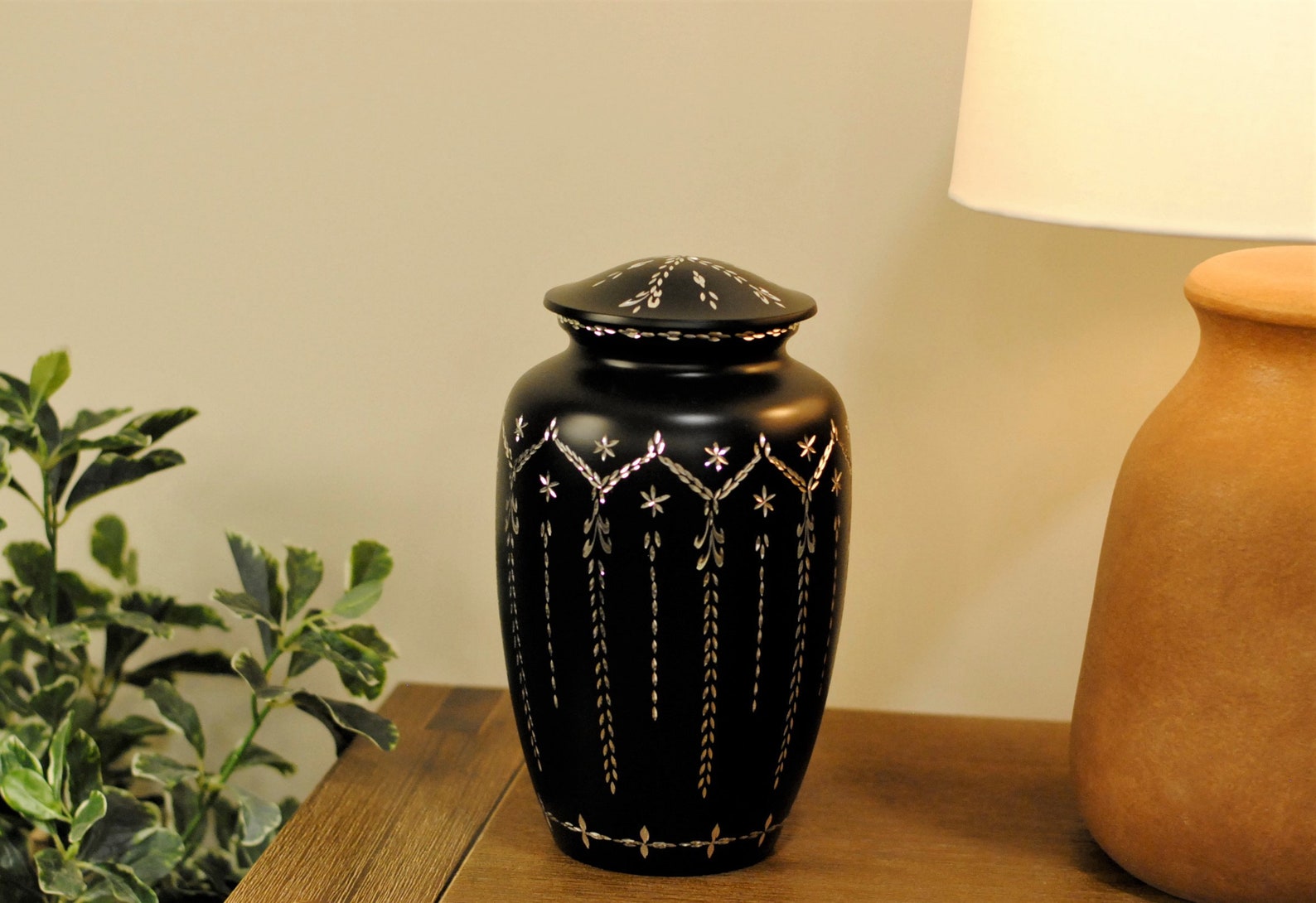 Diamond Cut: Cremation Urn for Human Ashes Ebony Black | Etsy
