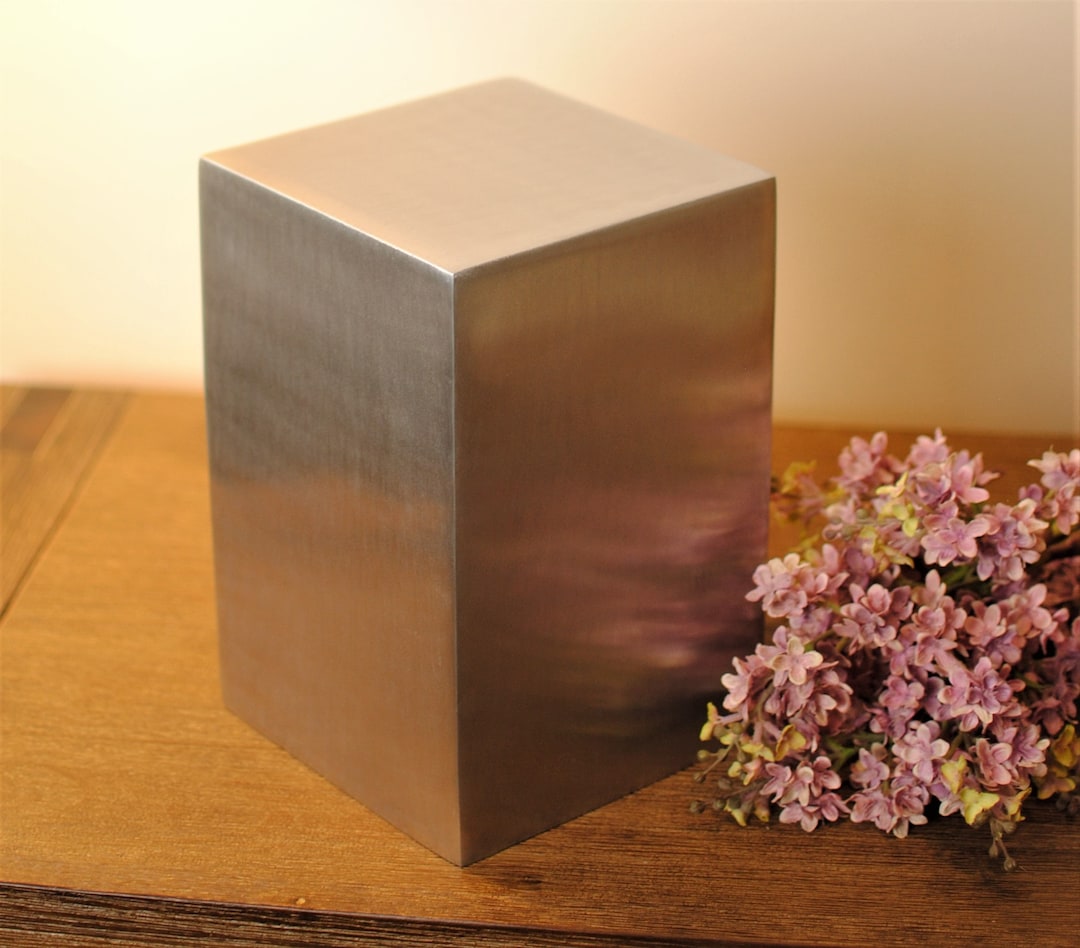 Handcrafted Silver Aluminum Cremation Urn: Elegant Memory Box - Etsy