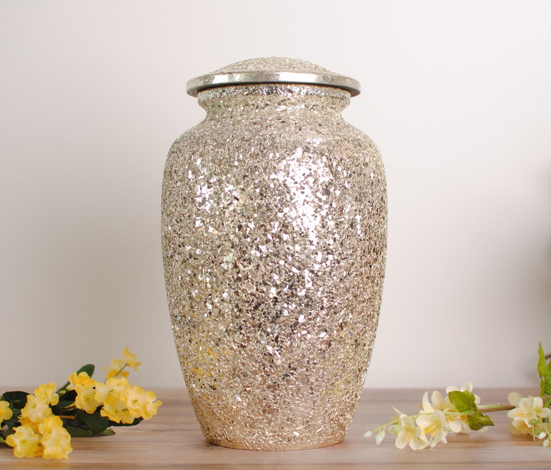 Glass Mosaic : Human Ashes Cremation Urn | Handcrafted Sparkling Mosaic ...