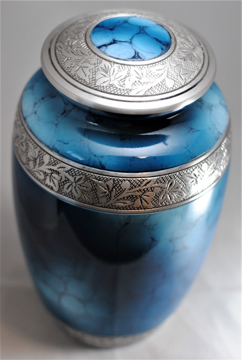 Cloudy Blue Turquoise : Cremation Urn for Human Ashes | Etsy