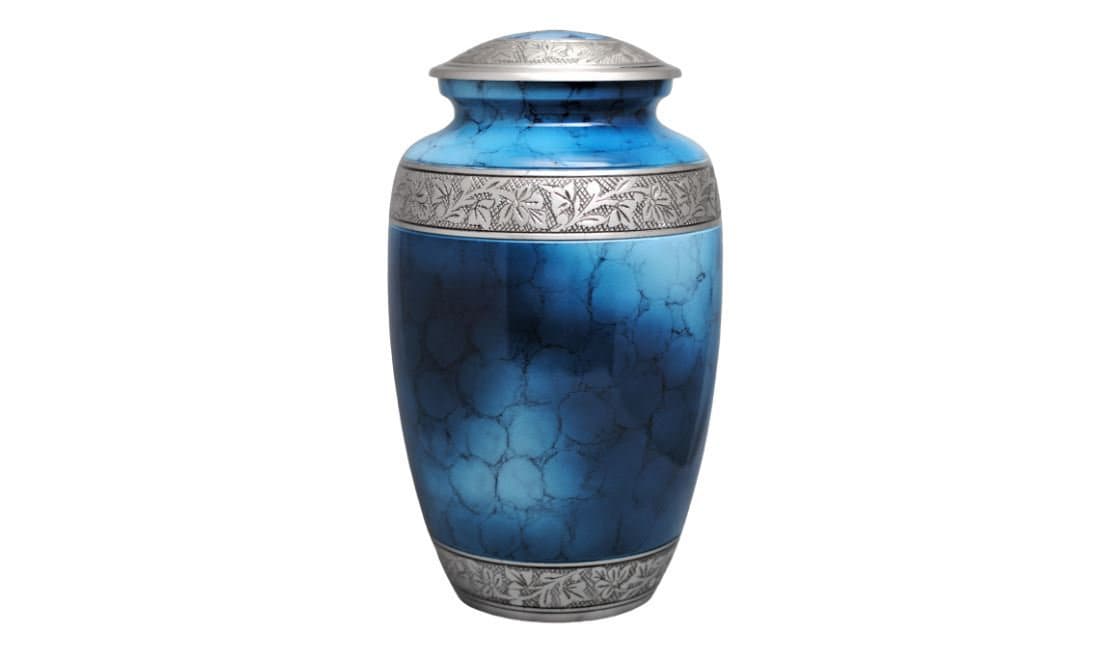 Cloudy Blue Turquoise : Cremation Urn for Human Ashes | Handcrafted ...