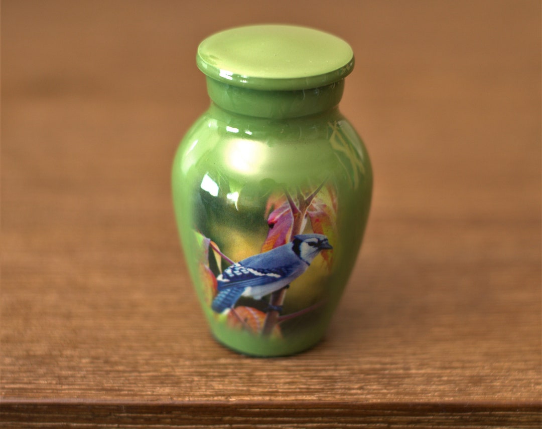 Blue Jay : Cremation Urn for Human Ashes | Memorial Songbird Miniature ...