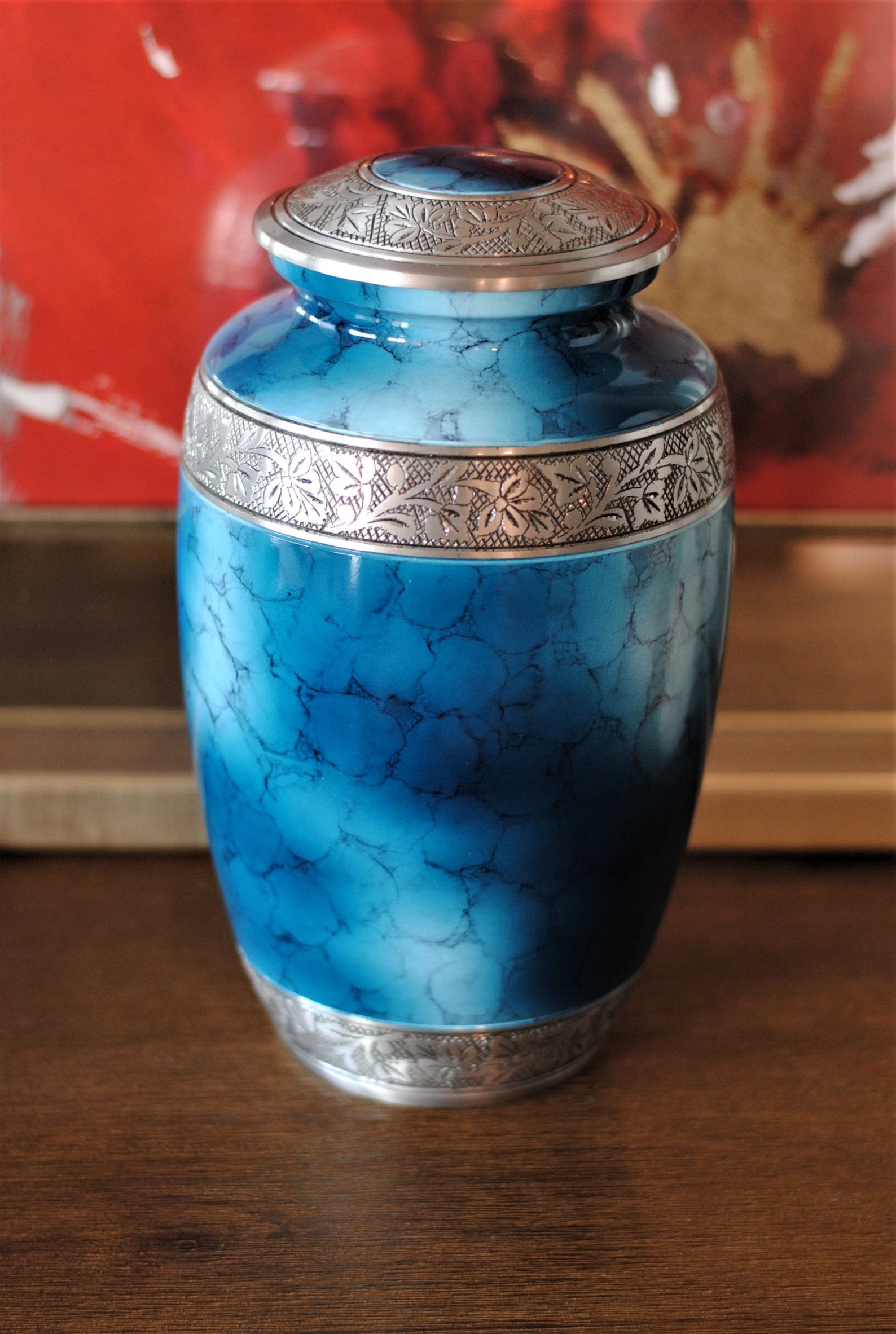 Cloudy Blue Turquoise : Cremation Urn for Human Ashes - Etsy Canada