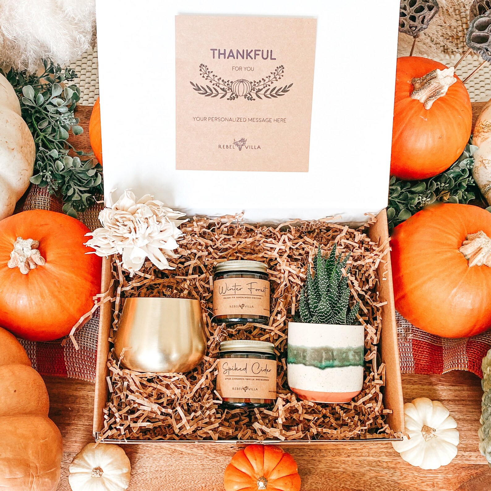 Fall Thankful for You Gratitude Gift Box Set of Soy Candles | Etsy