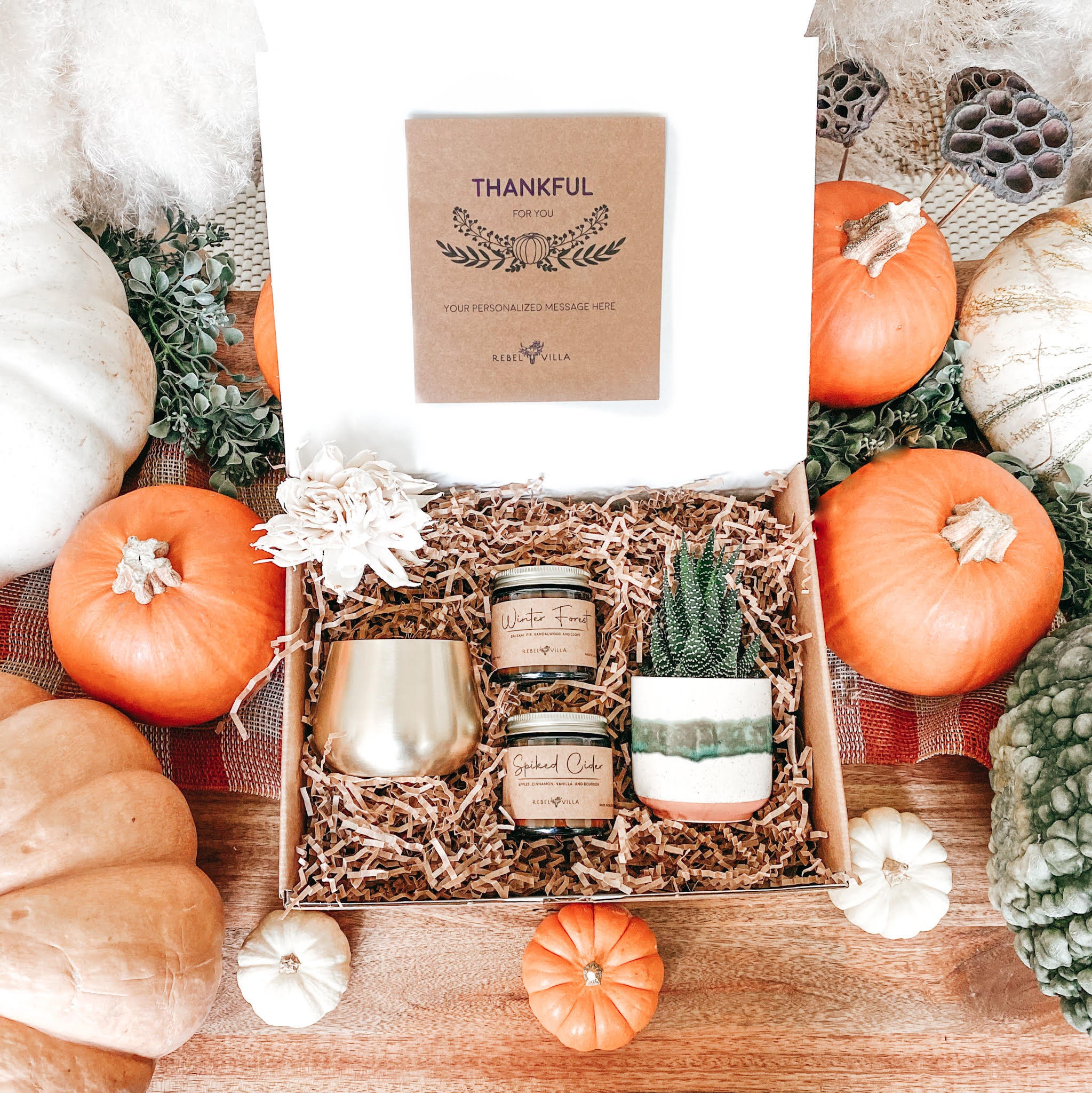 Fall Thankful for you Gratitude Gift Box Set of Soy Candles | Etsy