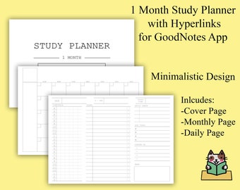6 Month Digital Student Study Planner With Hyperlinks for Ipad | Etsy