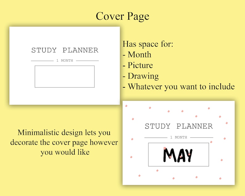 1 Month Digital Student Study Planner With Hyperlinks for iPad ...