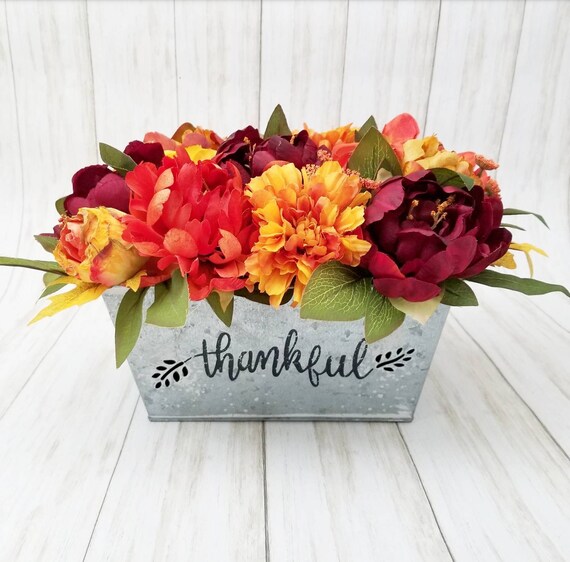 Thankful Fall Dining Centerpiece Thanksgiving Mantle Decor - Etsy