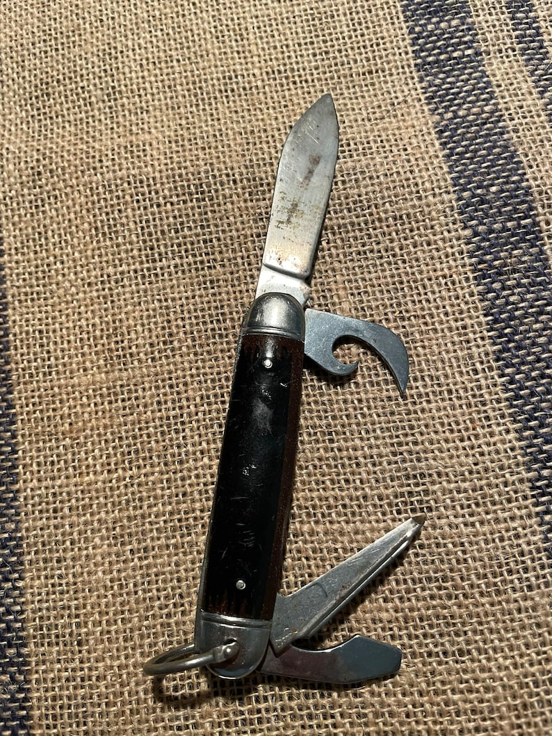 Vintage Imperial Pocket Knife. Pocket Knife With Patina, 4 Blades - Etsy