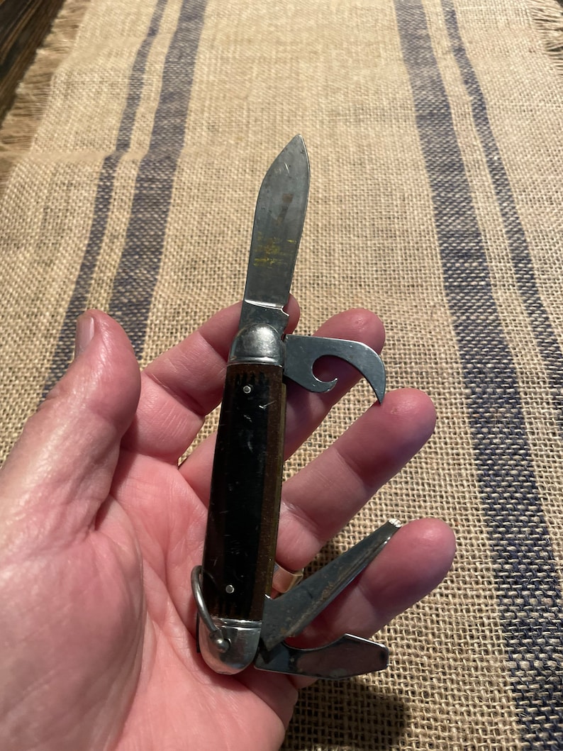 Vintage Imperial Pocket Knife. Pocket Knife With Patina, 4 Blades - Etsy