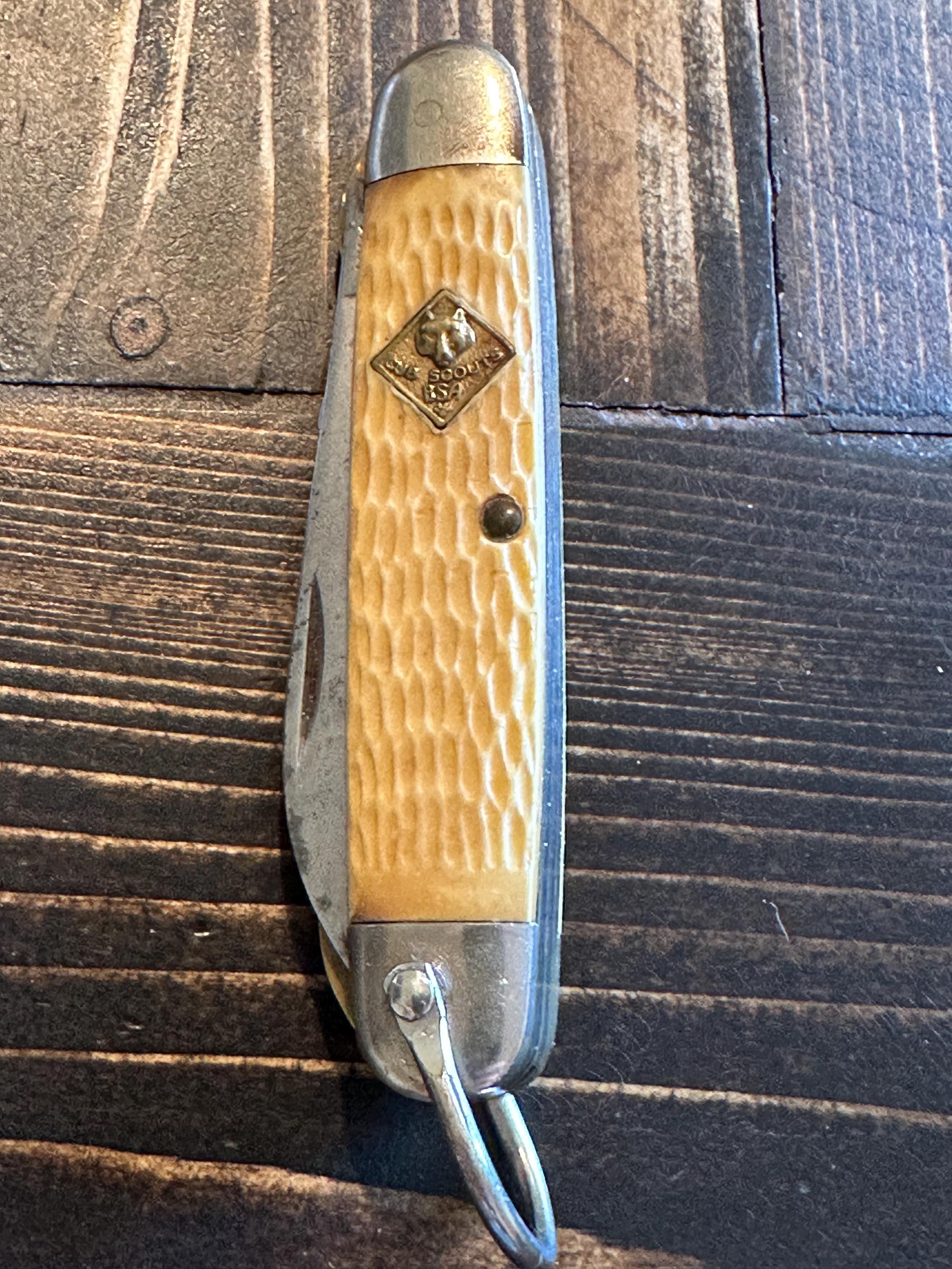 Rare Vintage White Handle Cub Scout Knife - Etsy