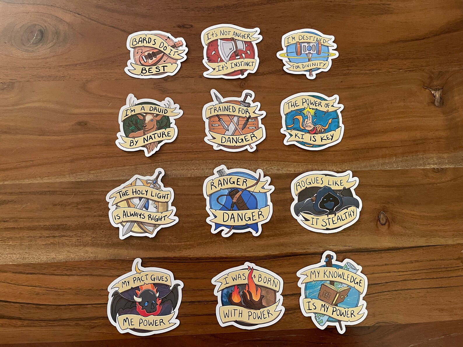 D & D Stickers Dungeons and Dragons Stickers DND Stickers - Etsy