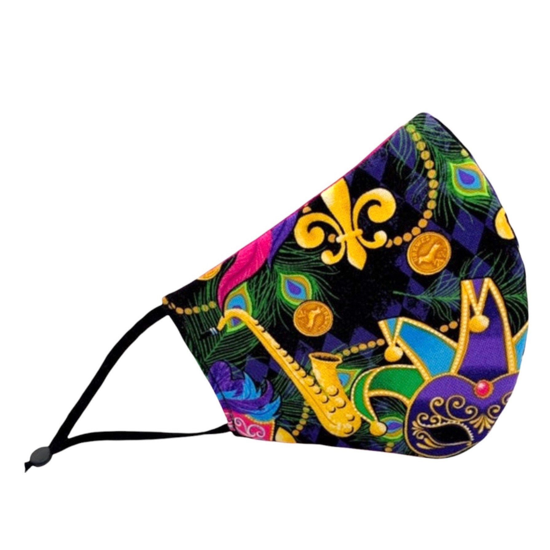 3 Layer Face Mask, 100% Cotton Fabric, Washable, Reusable, Mouth Cover ...