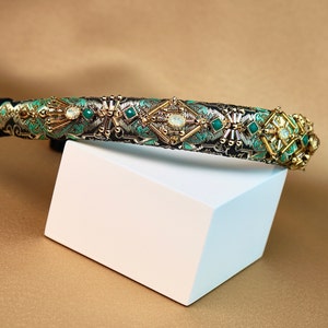 HANDMADE - Jacquard Beaded Headband Unique Design 2 - Etsy