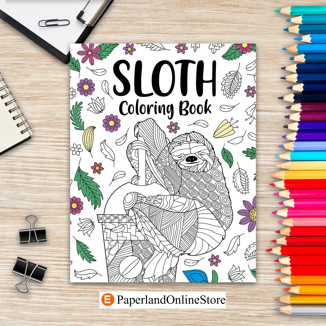 Sloth Coloring Book Adult Coloring Book Gifts for Sloth | Etsy