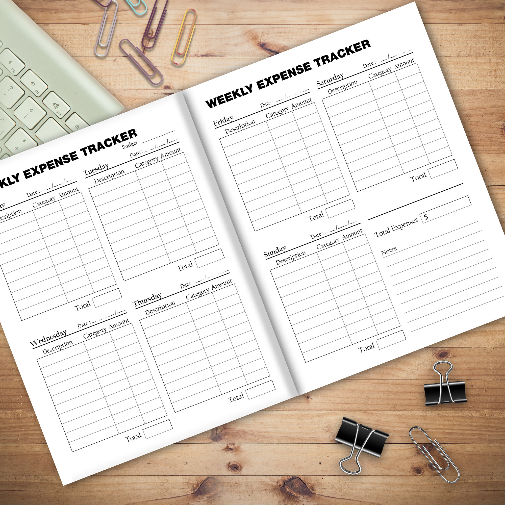 Bills & Shit, Adult Budget Planner (printed), Weekly Expense Tracker ...