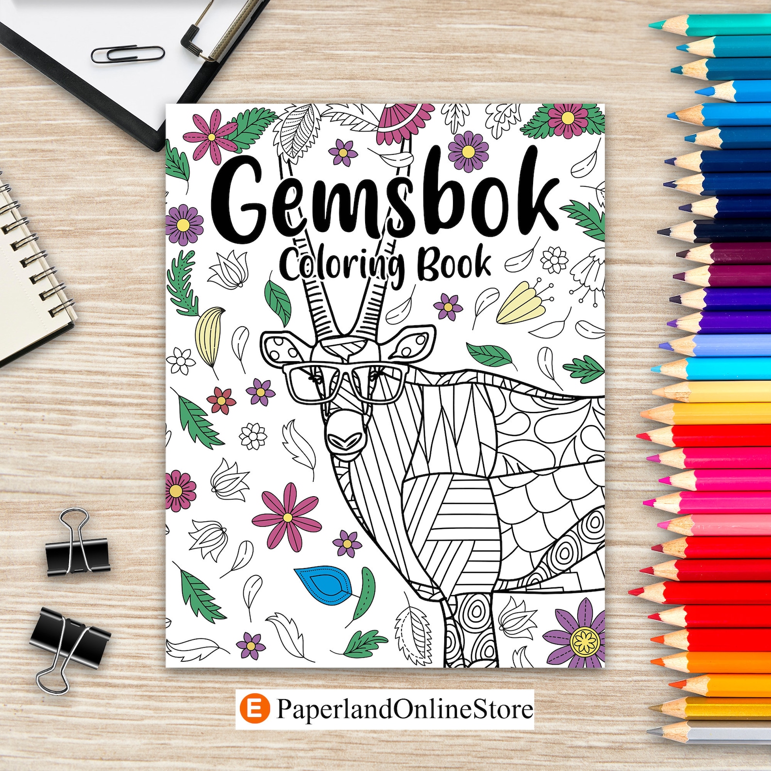 Gemsbok Coloring Book Coloring Books for Adults Gifts for - Etsy