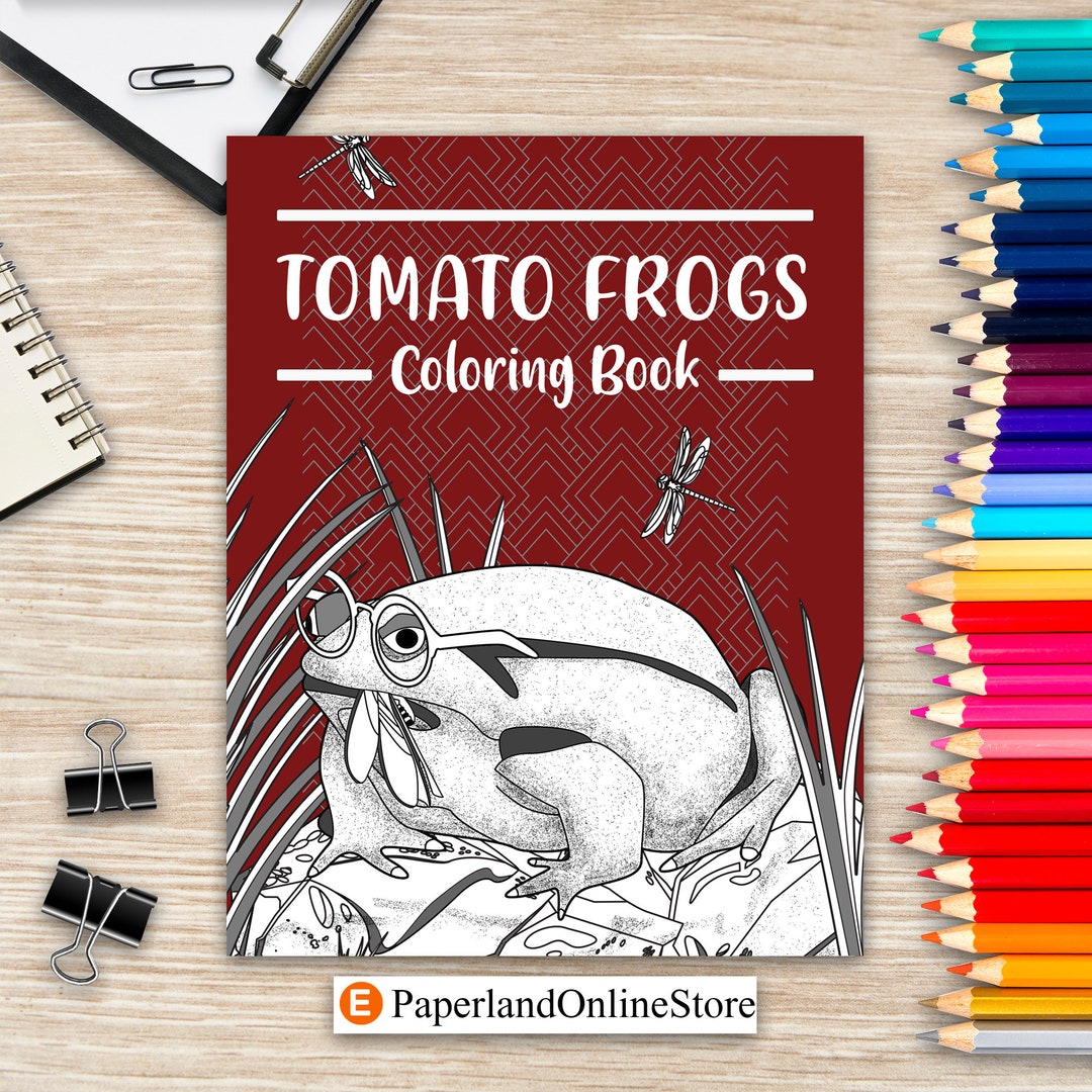 Tomato Frogs Coloring Book, Coloring Books for Adults, Amphibians ...