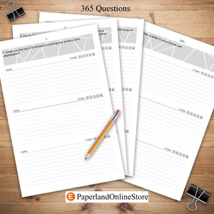 Anxiety but Awesome, 1 Question a Day for Self Love Journal, Mental ...