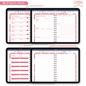Pink Color Digital Planner, Goodnotes Android or iPad Planner, Undated ...