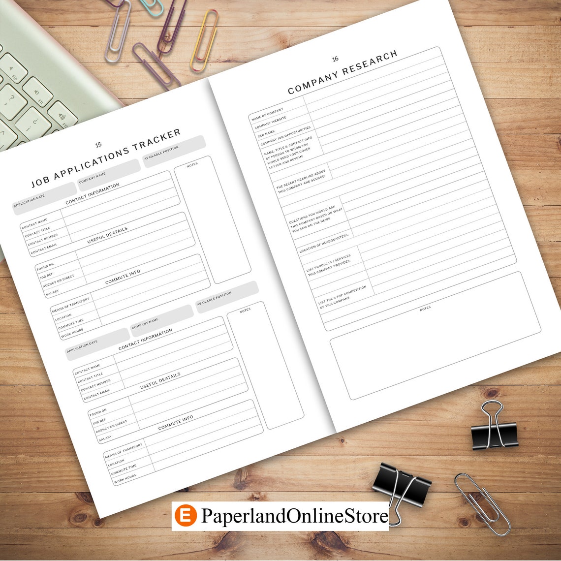 Job Hunt To-do List Job Finder Log Book Job Hunt Resume - Etsy