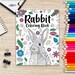 Rabbit Coloring Book, Adult Coloring Books for Rabbit Owner, Best Gift ...