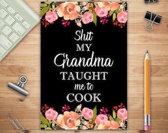 Grandma's Recipes Adult Blank Lined Diary Notebook Write | Etsy