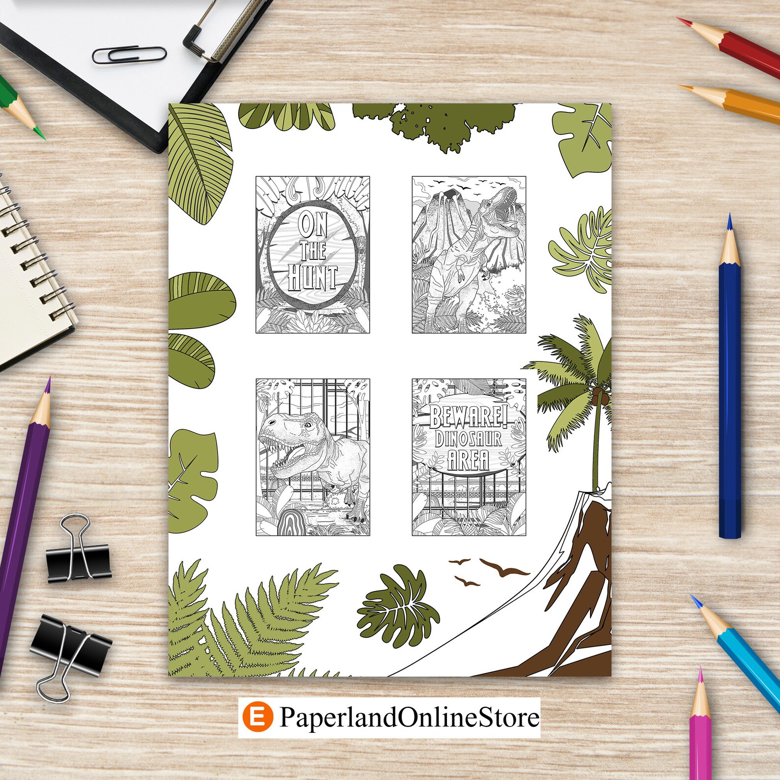 Tyrannosaurus Rex Coloring Book Dinosaur Coloring Pages - Etsy