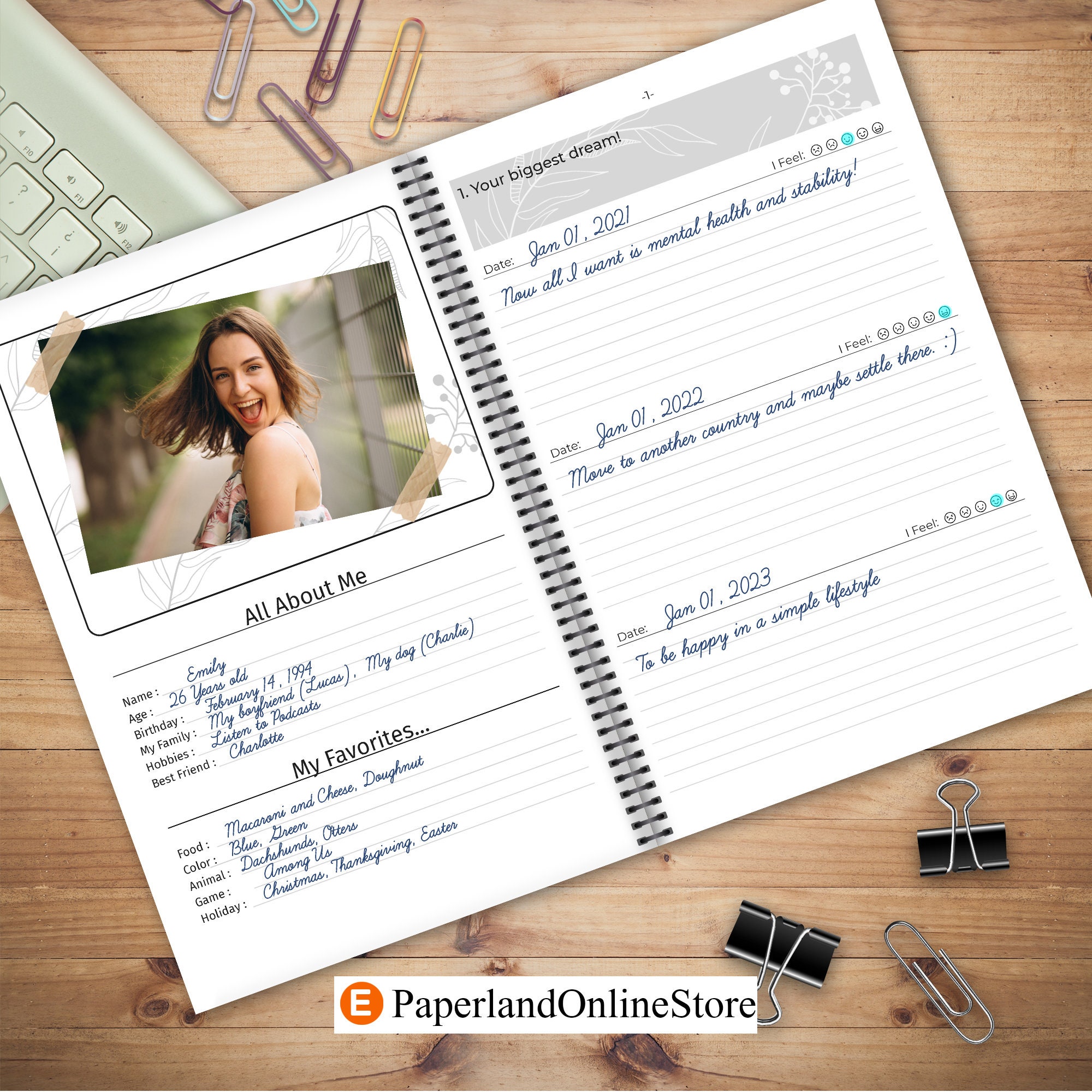 Stay in Your Own Energy Daily Self Reflection Printed Guided - Etsy