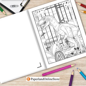 Velociraptor Coloring Book, Dinosaur Coloring Pages, Coloring Books for ...