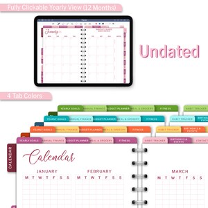 Colorful Digital Planner, Goodnotes Android iPad Planner, Undated Daily ...