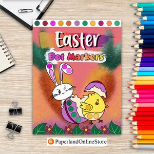Easter Dot Markers, Dot Coloring Book for Preschool and Kindergarten ...