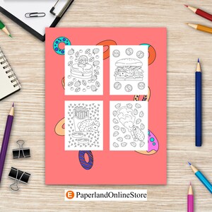 Kawaii Food and Hedgehog Coloring Book, Coloring Books for Adults ...