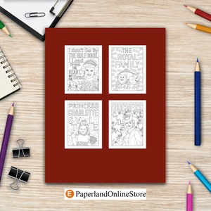 The Royal Family Inspired Coloring Book, Adult Coloring Book, Queen of ...