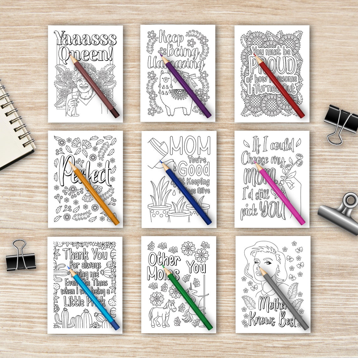 Best Mom Ever Coloring Book 30 Hilarious Quotes Coloring - Etsy