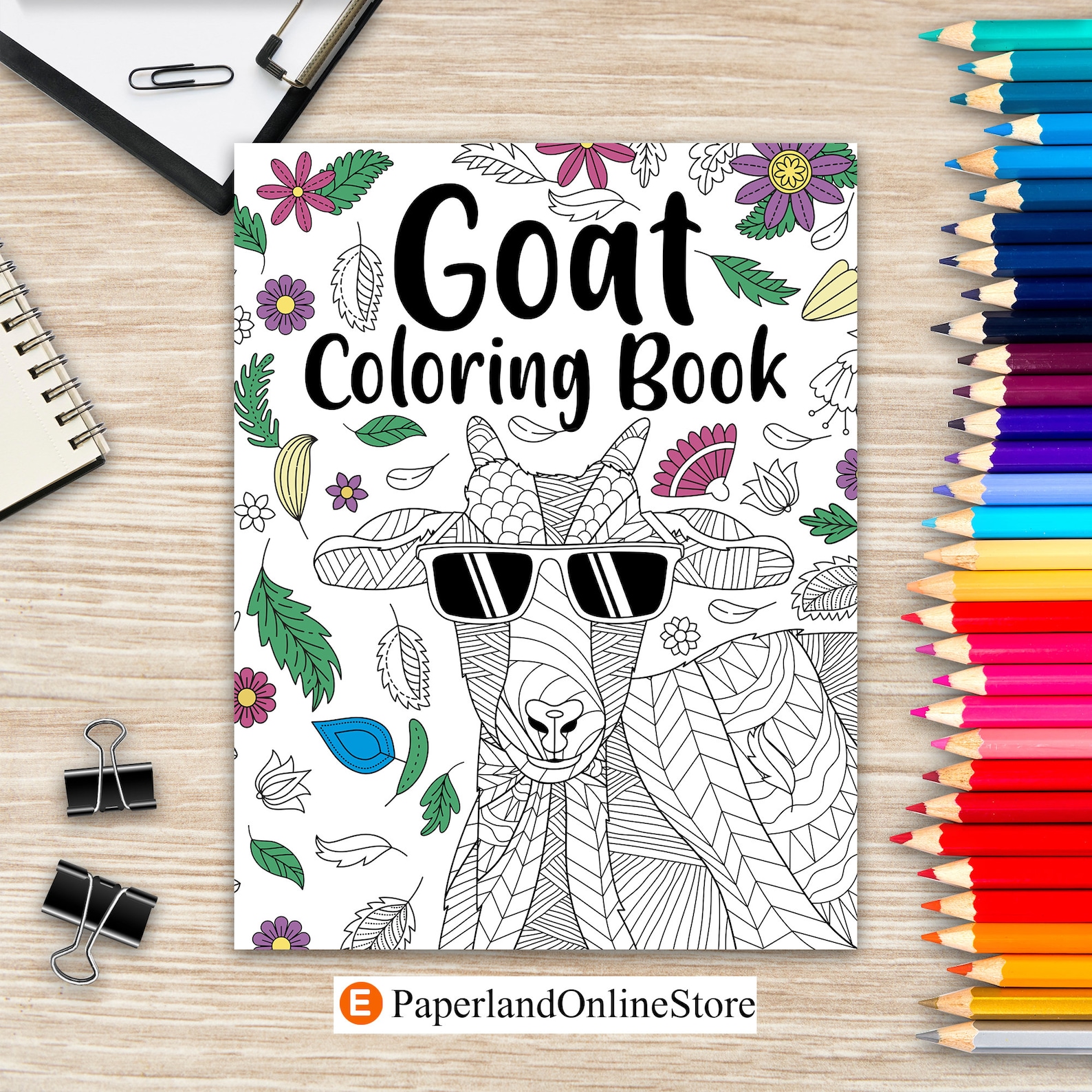 Goat Coloring Book Adult Coloring Book Goat Gifts for Goat - Etsy