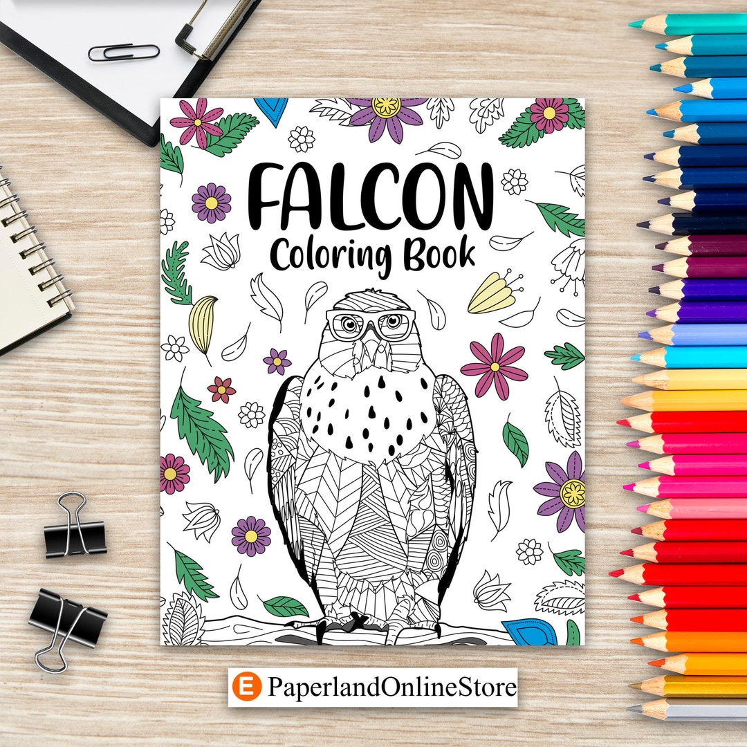 Falcon Coloring Book, Mandala Crafts & Hobbies Zentangle Books, Funny ...