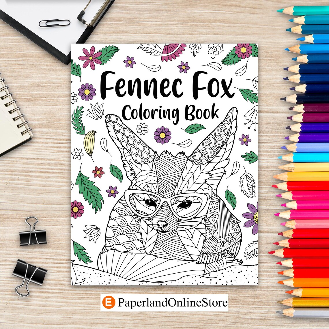 Fennec Fox Coloring Book Coloring Books for Adults Gifts for - Etsy