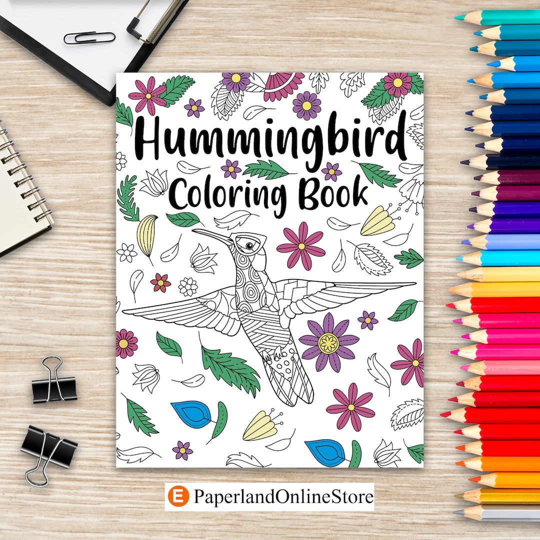 Hummingbird Coloring Book, Coloring Books for Adults, Zentangle ...