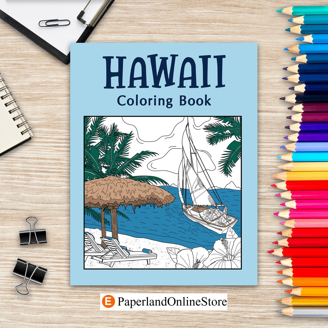 Hawaii Coloring Book, Coloring Books for Adults, Hawaii Themes and ...