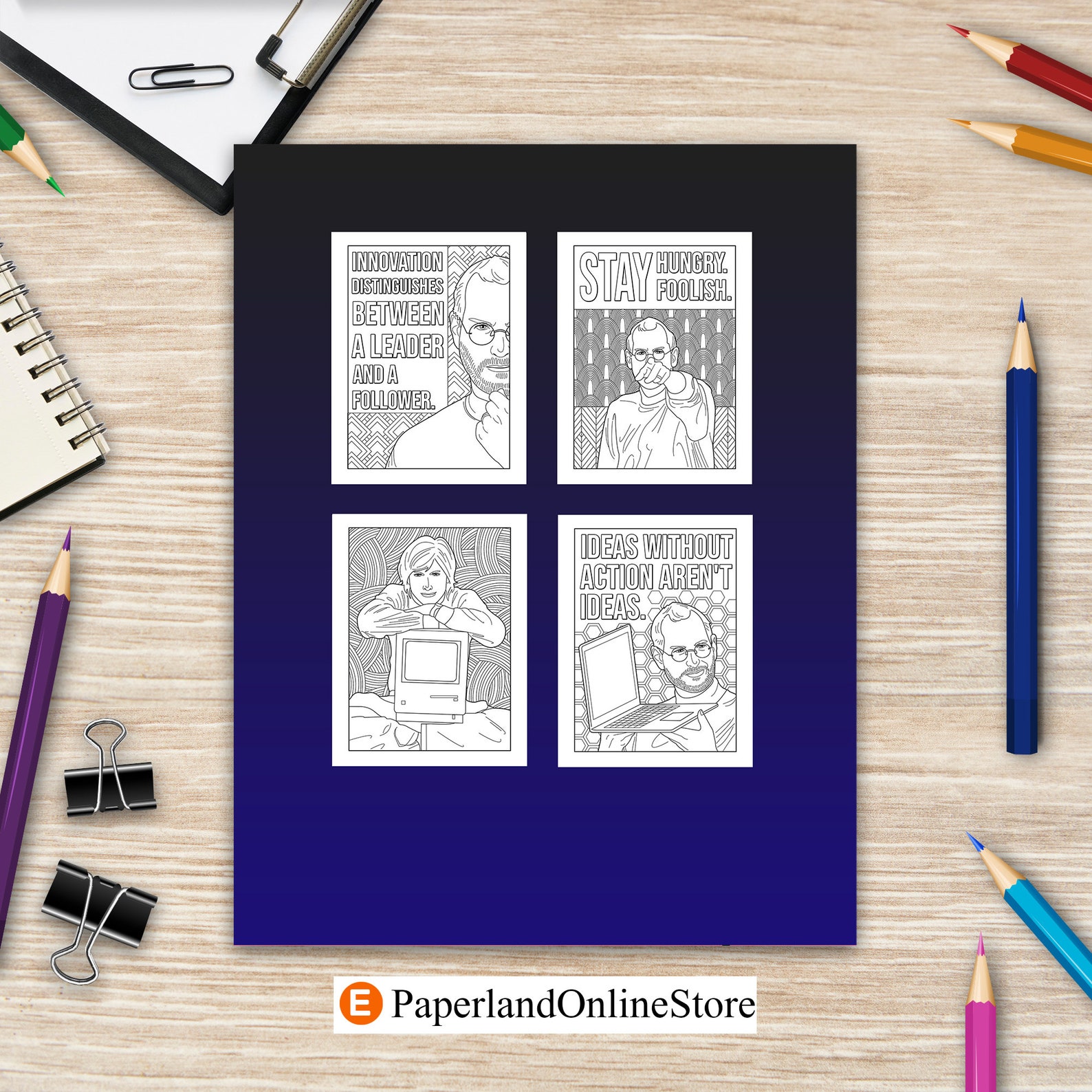 Steve Coloring Book Coloring Books for Adults Steve Jobs - Etsy